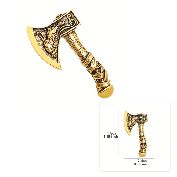 Jewelry | Golden Axe Brooch | Poshmark